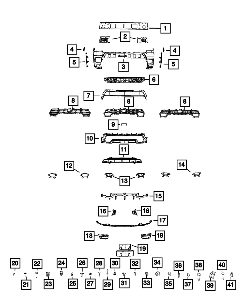 2025 Ram 1500 Front Fascia 7MW49TZZAB | My Mopar Parts