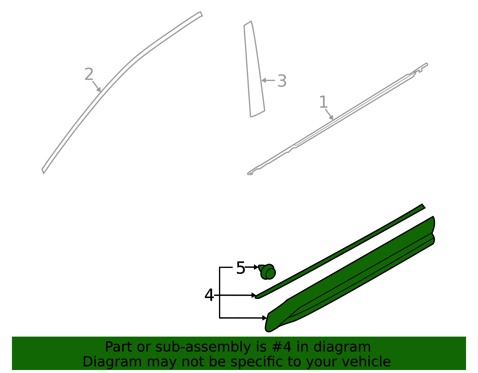 2019-2024 Subaru Forester Lower Molding 91112SJ230 | Subaru Parts Guys
