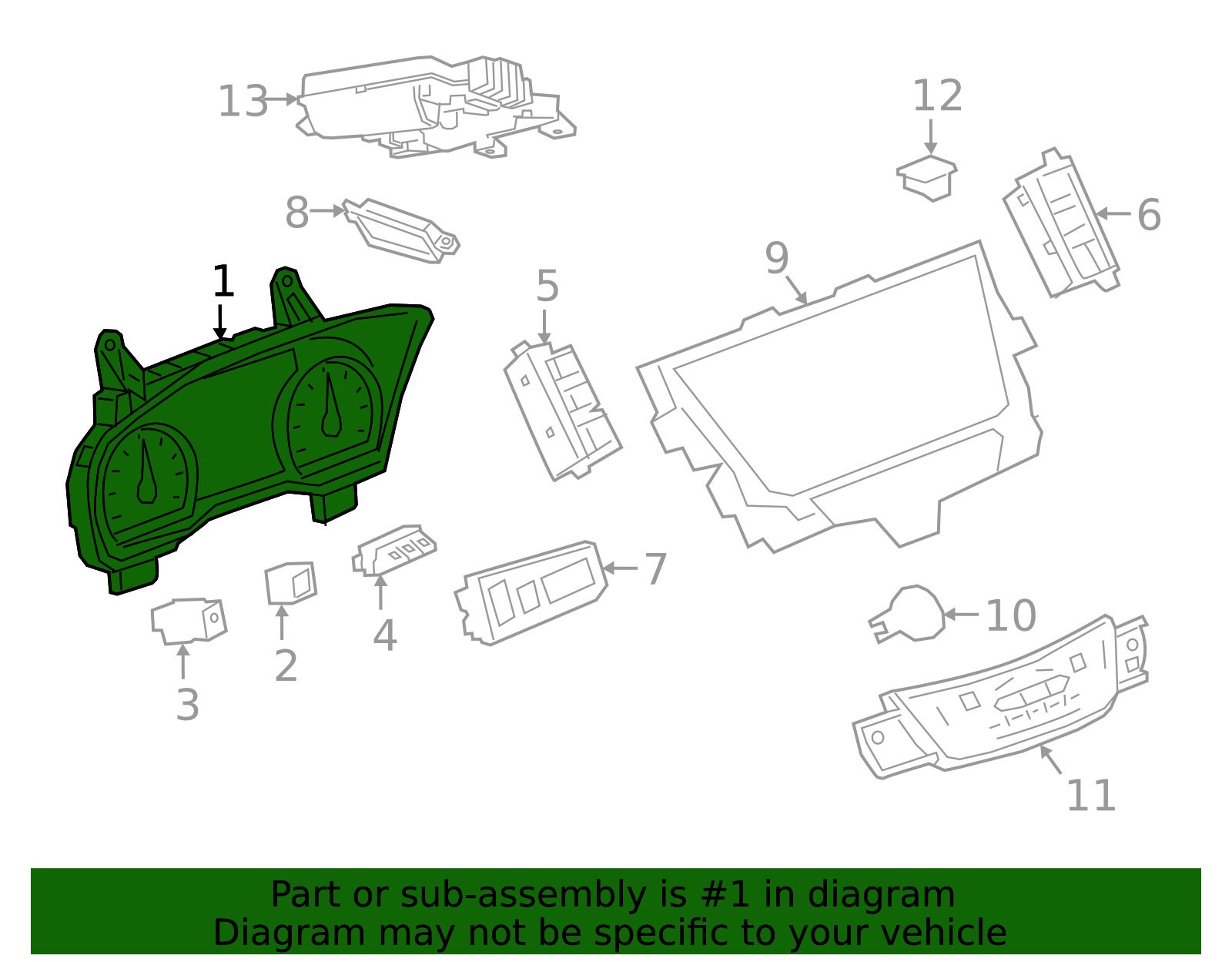 2020-2023 Cadillac XT6 Instrument Cluster 84768007 | TascaParts.com