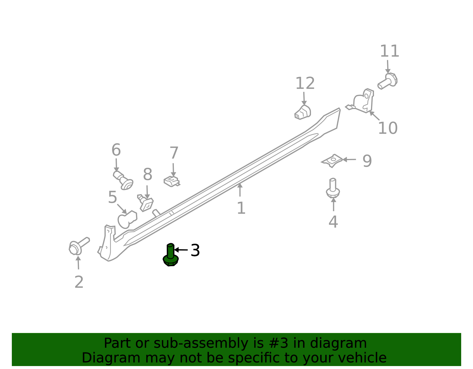 2002-2003 Nissan Maxima Rocker Molding Screw 01466-00103 | TascaParts.com