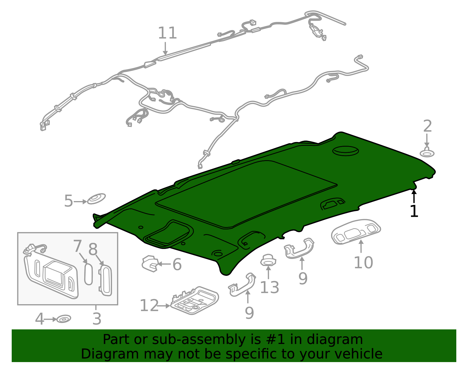 2019-2025 Chevrolet Blazer Headliner 84902491 | Parts McElveen