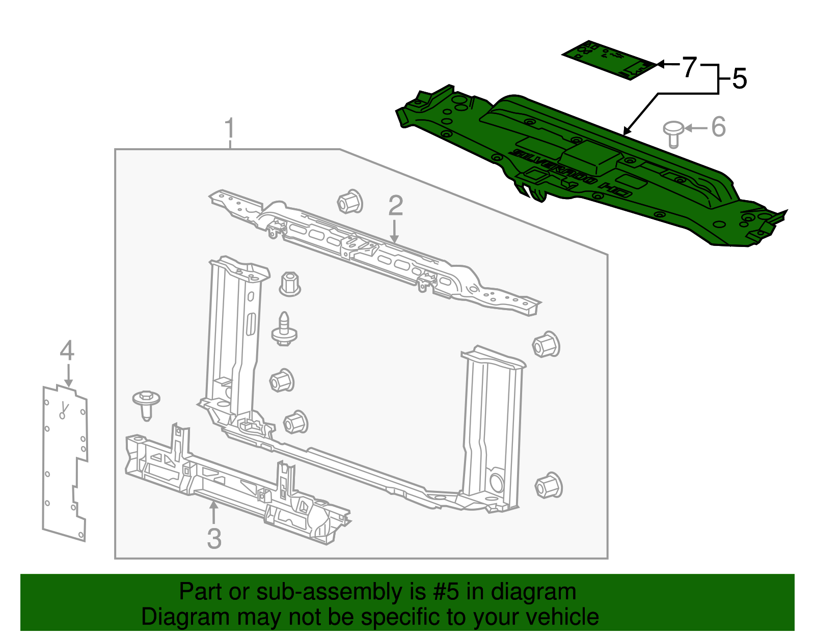 2015-2019 Chevrolet Front Compartment Front Sight Shield 84413240 GM ...