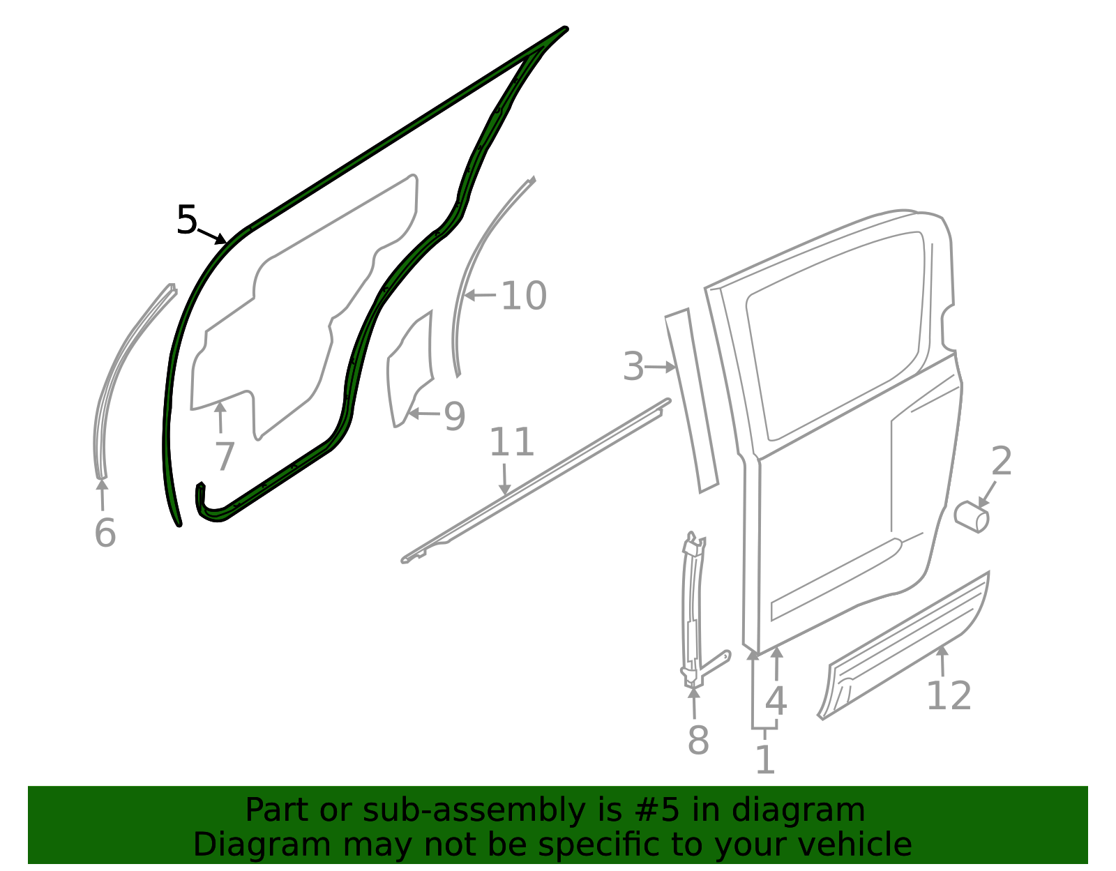 2005-2012 Nissan Pathfinder Surround Weather-Strip 82831-ZS30A | Bill ...