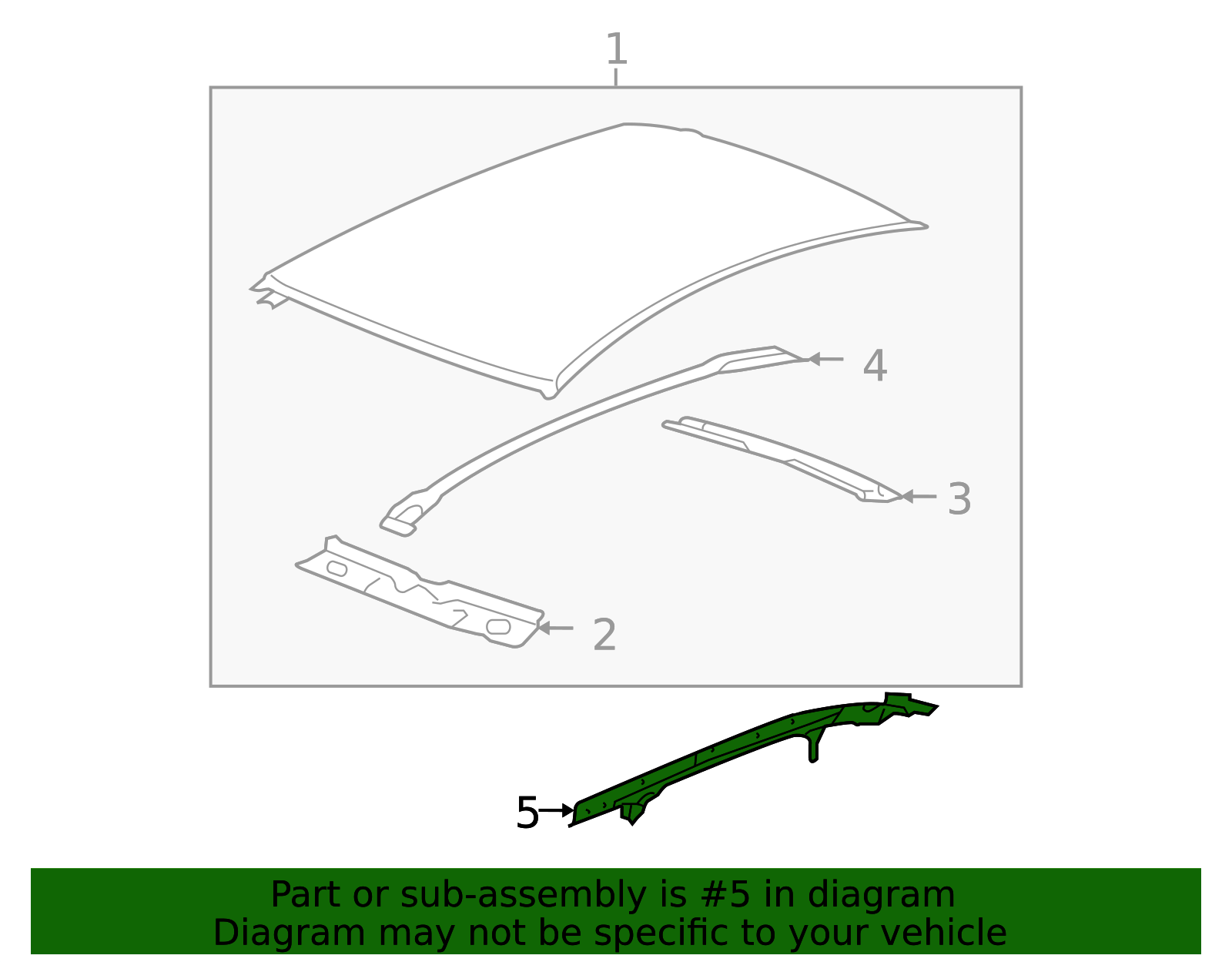 2006-2016 Chevrolet Passenger Side Roof Inner Side Rail 19177212 ...