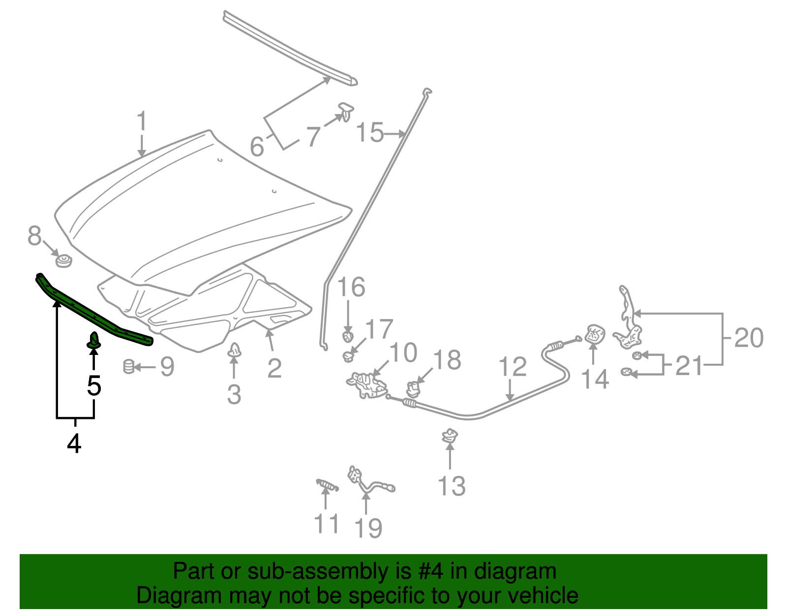 1998-2002 Toyota Corolla Front Seal 53381-02020 | Toyota Parts Center