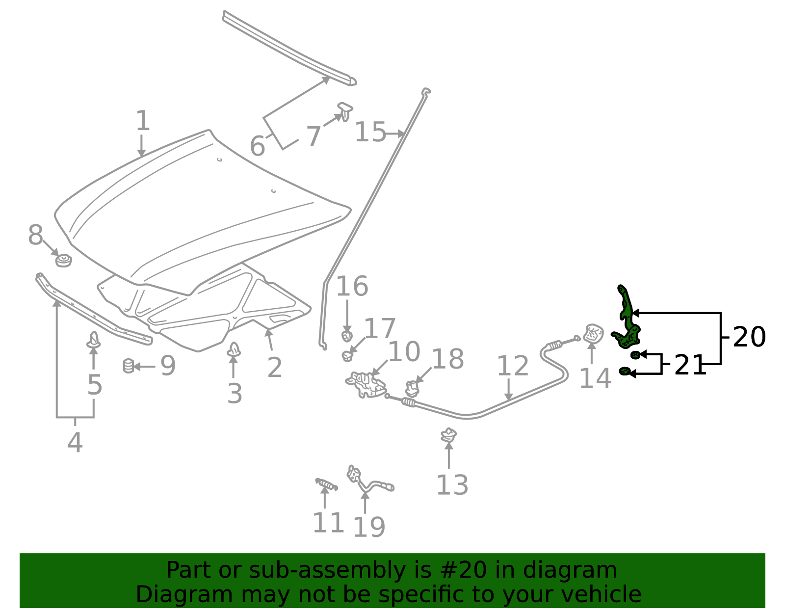 1998-2002 Toyota Corolla Hinge 53410-12340 | MotorMotor