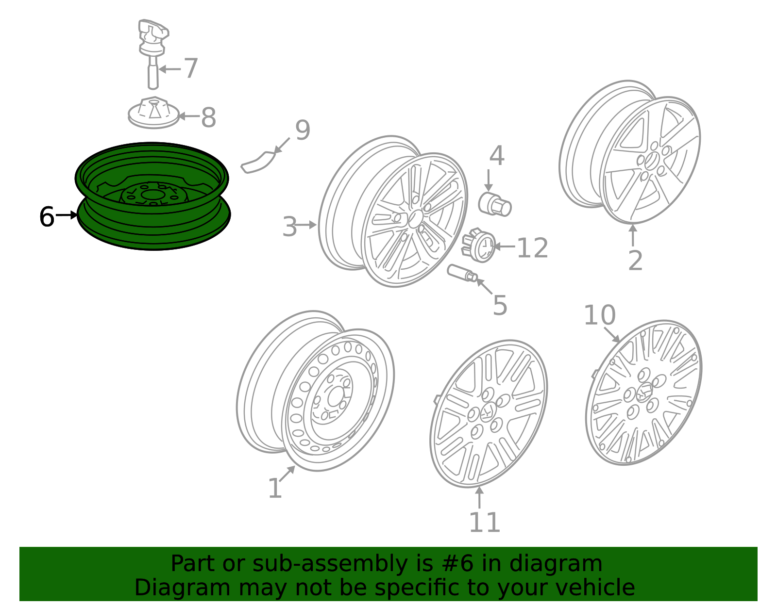 42700-SNX-A72 - Disk Aluminum Wheel (17X7J) (TPMS) (Enkei) - 2009-2011 ...