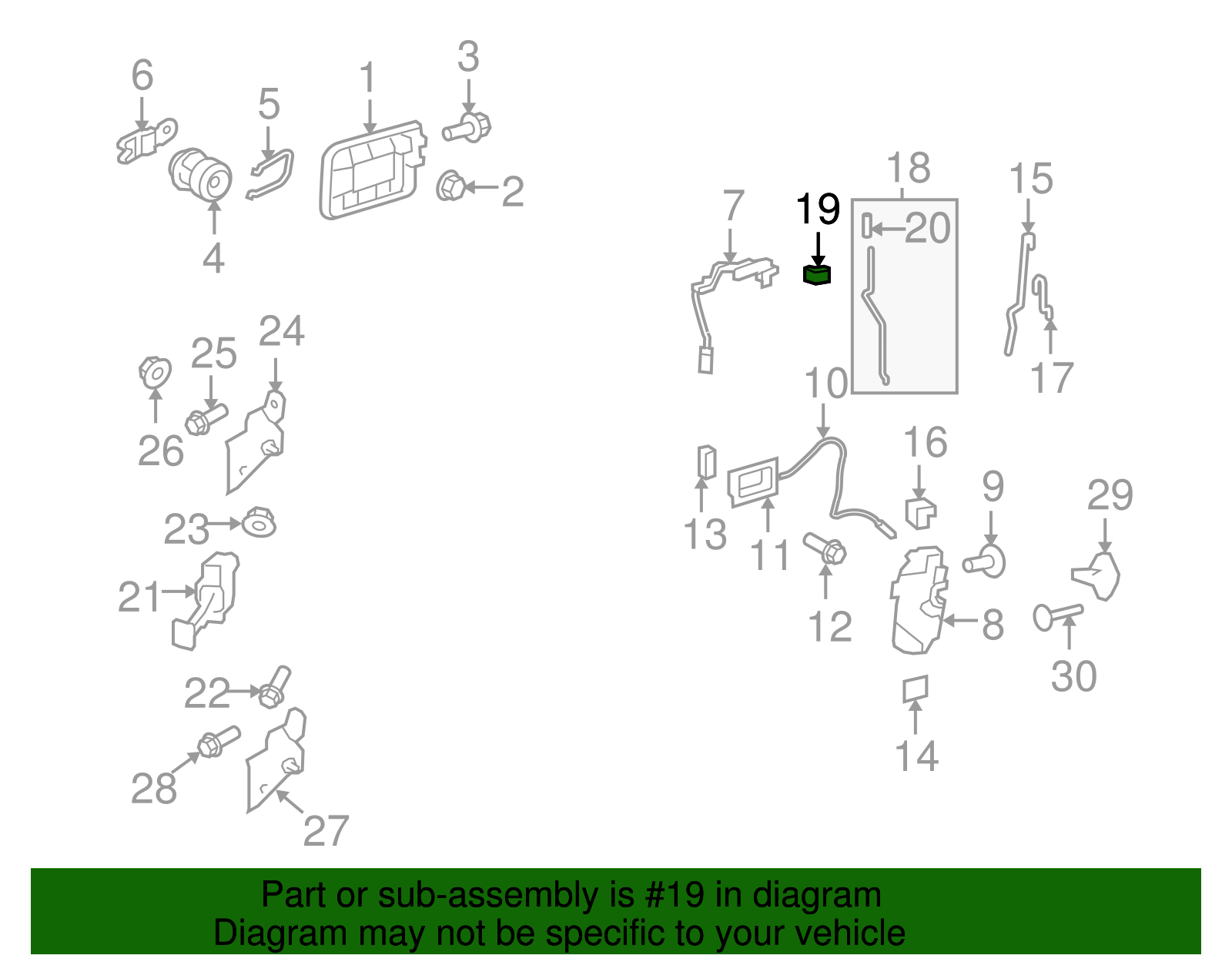 1995-2014 Ford Lock Rod Clip n807736s | Ford AutoNation Parts