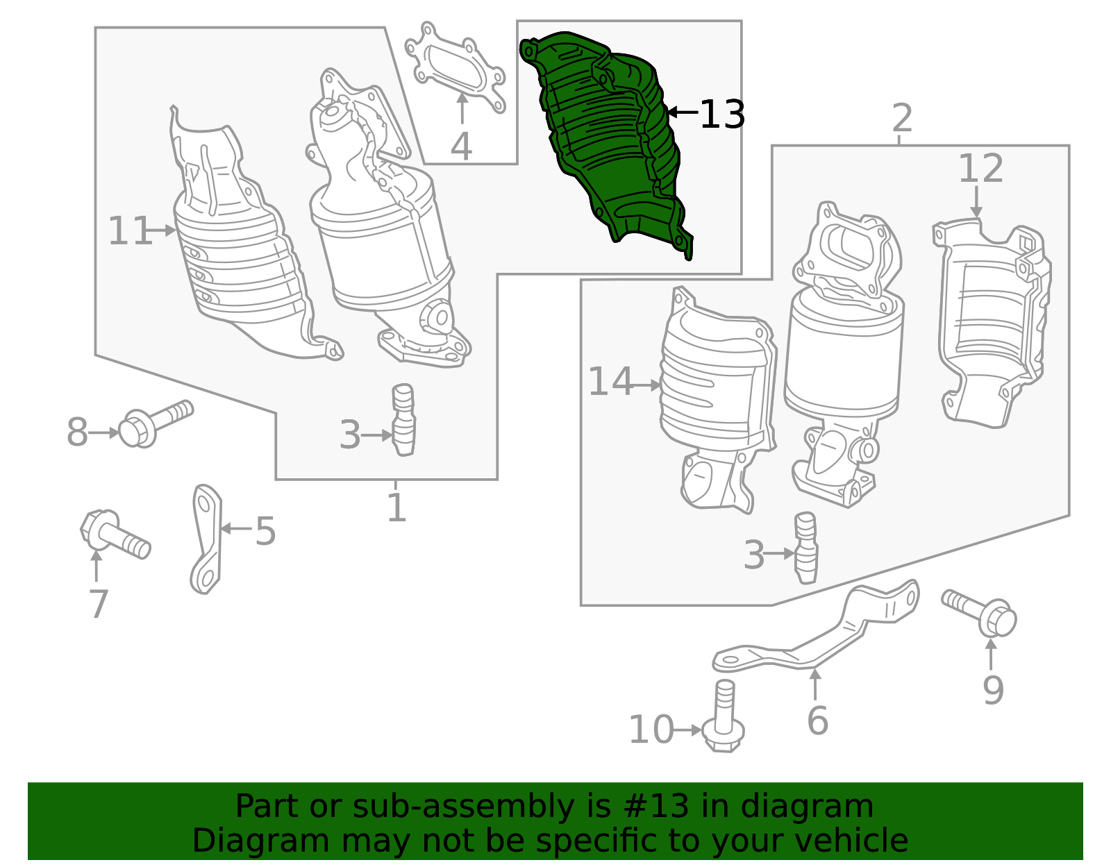 18120-5J6-A00 - Cover A Front Primary Converter - 2016-2021 Honda ...