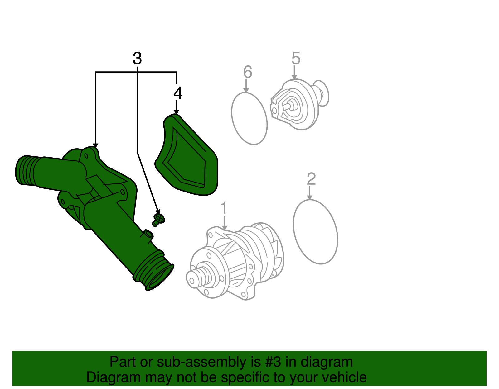 11531740478 - 1997-1998 BMW 528i Thermostat Housing (11-53-1-740-478 ...