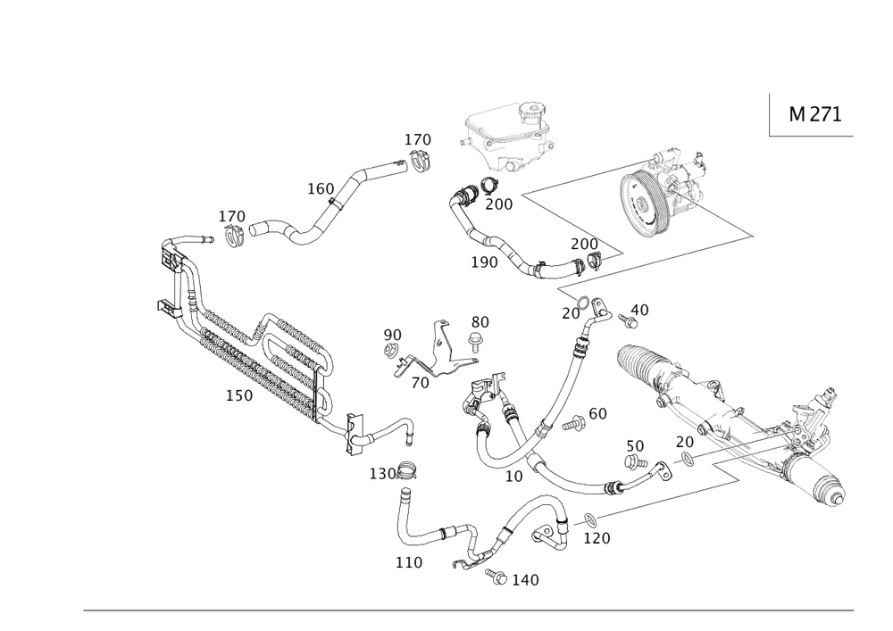 207-460-07-24 - High-Pressure Line 2007-2011 Mercedes-Benz E550 ...
