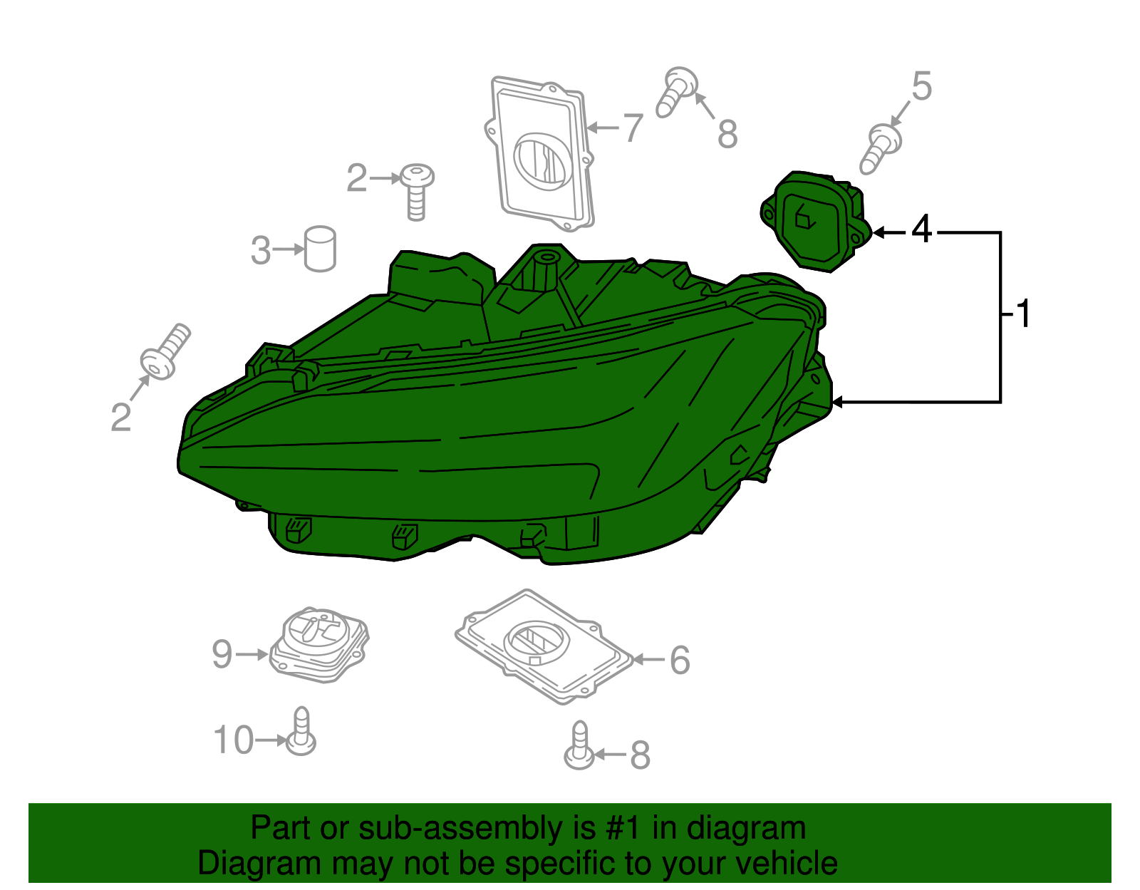 31434775 - Headlamp Assembly - 2017-2020 Volvo S90 | Volvo OEM Parts Direct