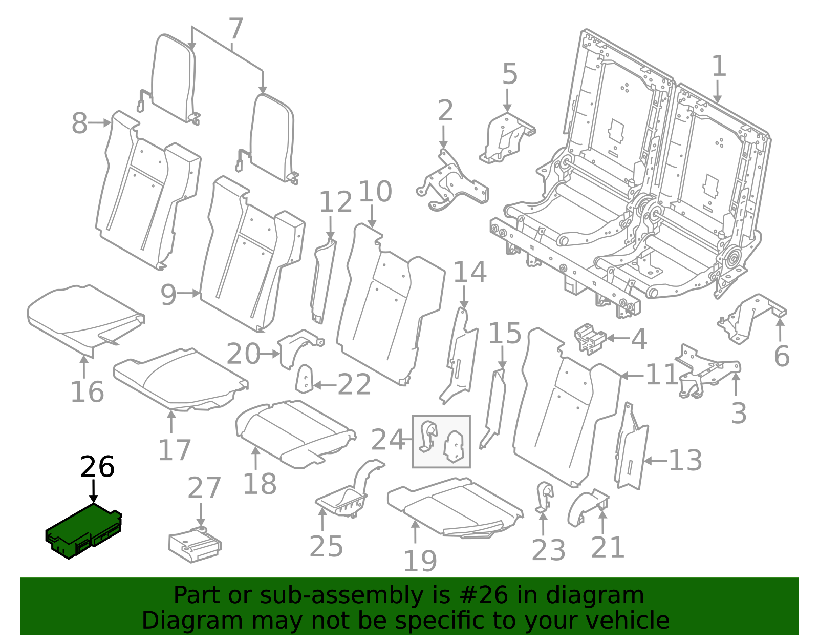 Genuine Power Seat Control Module for 2015-2022 Land Rover Range Rover ...