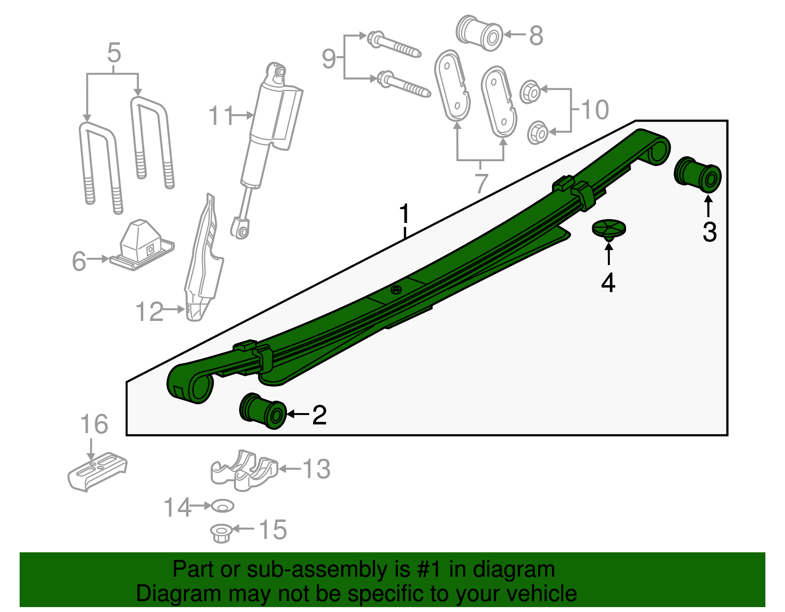 2017-2022 Chevrolet Colorado Leaf Spring 85106812 | Shop Matick Buick GMC