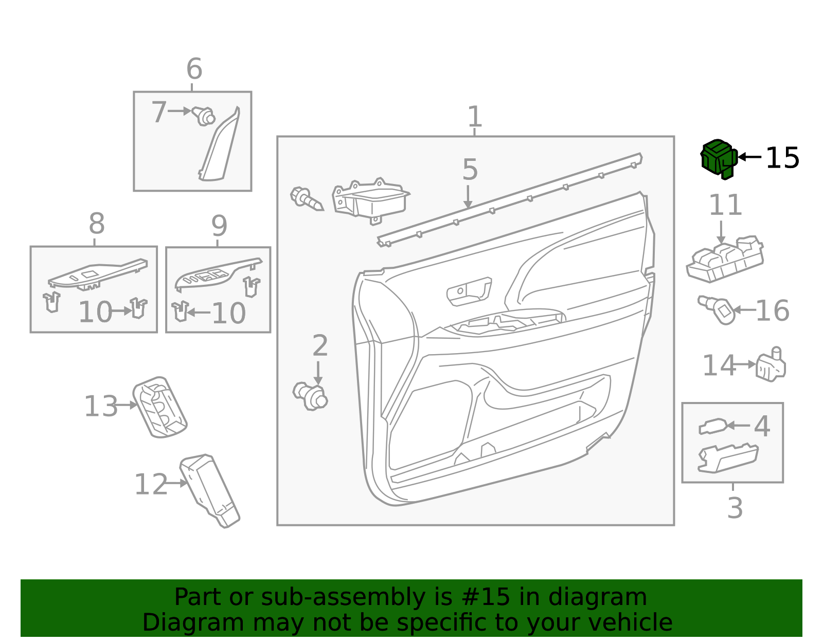 2015-2020 Toyota Sienna Mirror Switch 84872-08010 | MotorMotor