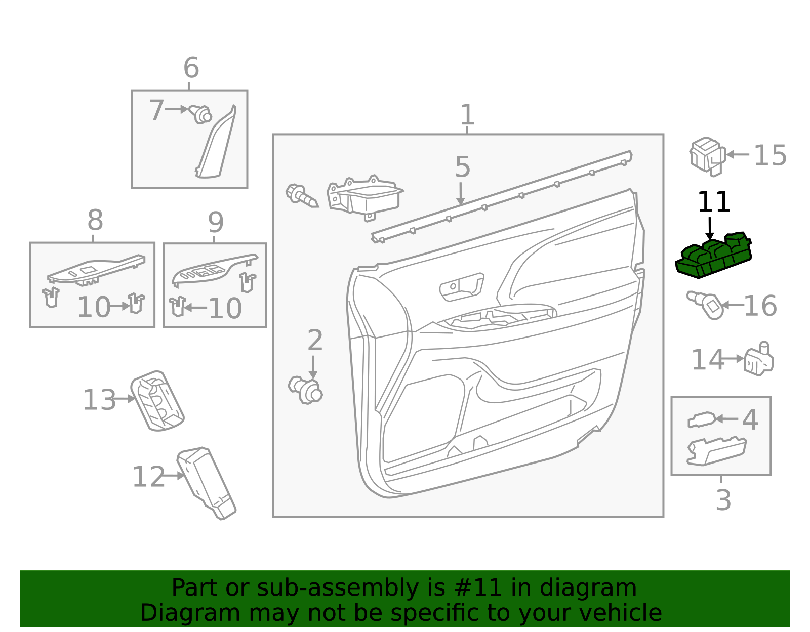2015-2020 Toyota Sienna Window Switch 84040-08010 | OEM Parts Online
