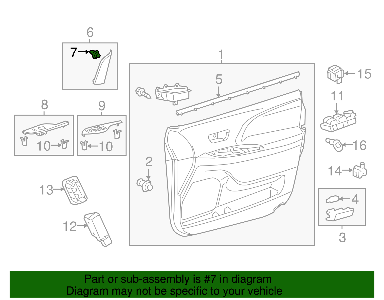 62217-13010 - Upper Center Pillar Trim Clip - 2003-2020 Toyota | Nucar ...