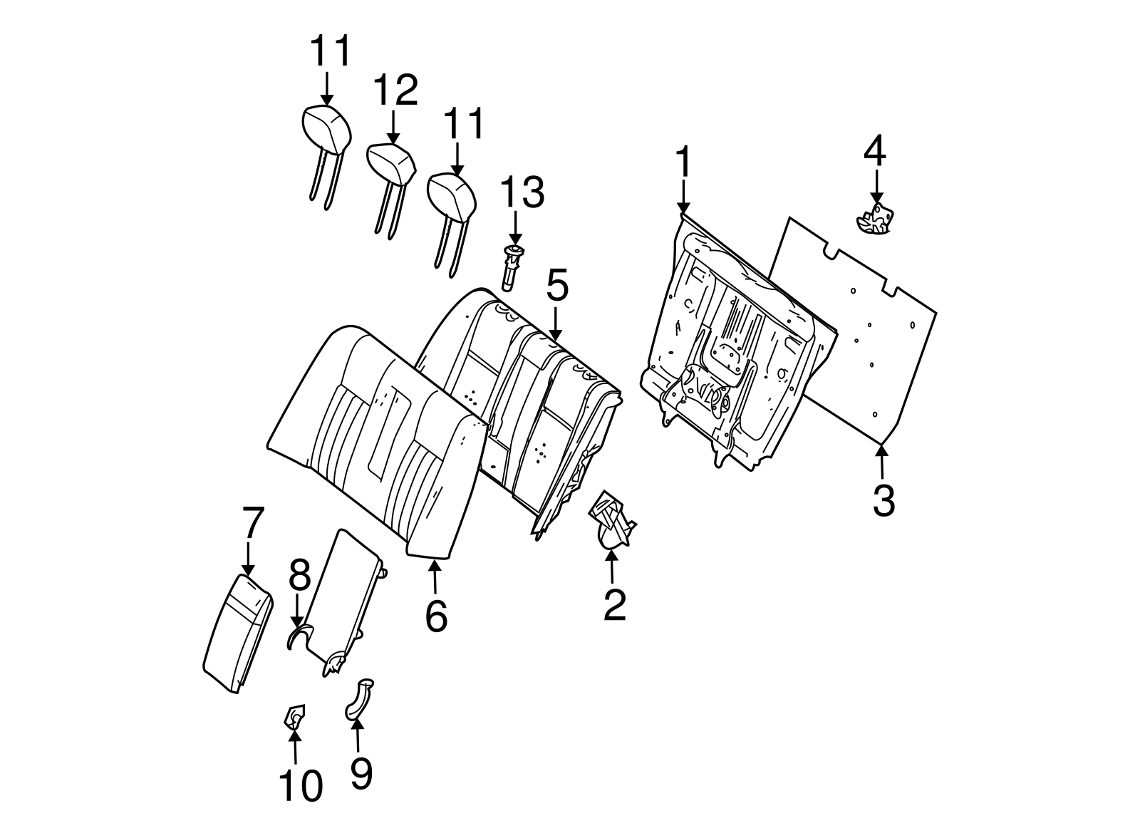 Foldable Armrest 204-970-01-30-9E43 | Mercedes-Benz Parts