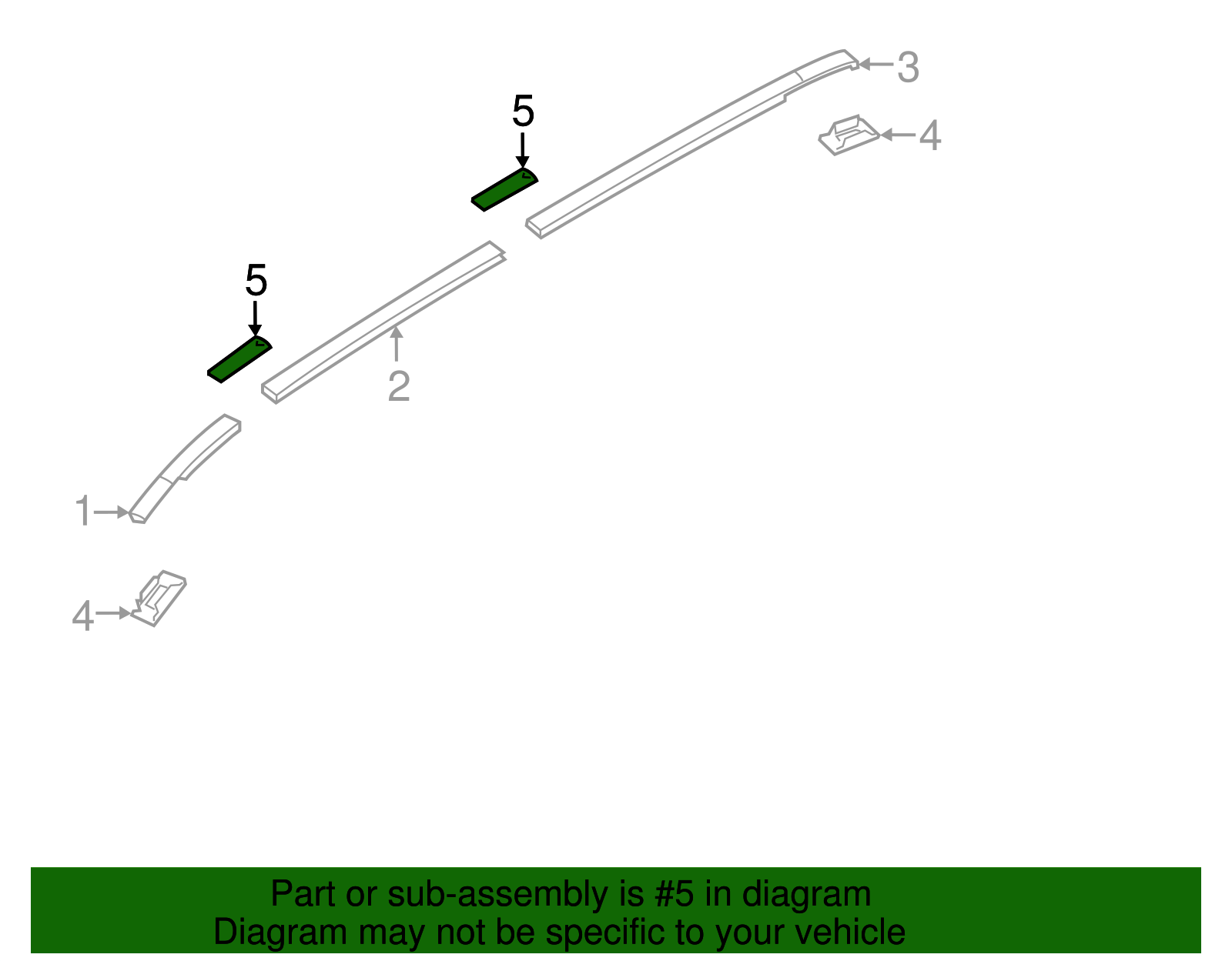 7400A471 - Drip Molding Cover - 2014-2025 Mitsubishi | Lasco Auto Parts
