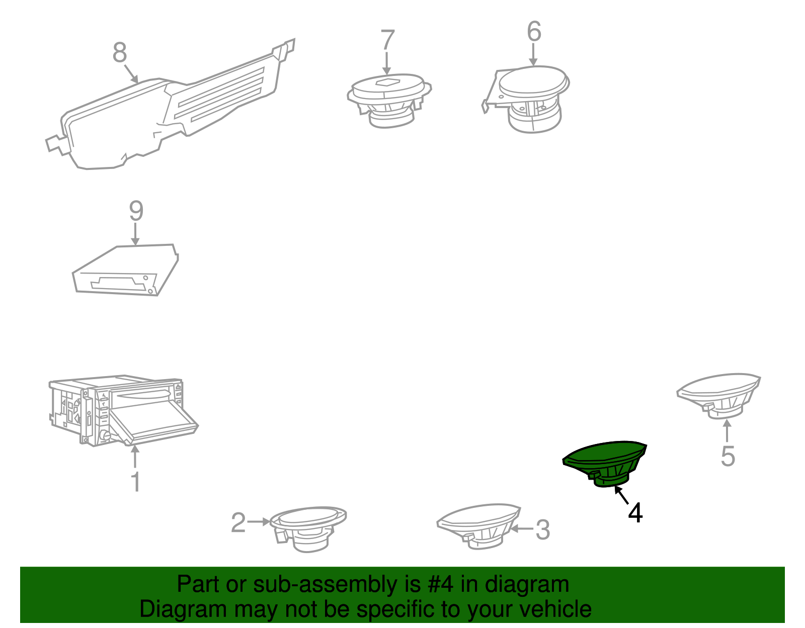 05064358AB - Speaker 2009-2025 Mopar | Mopar Factory Parts Warehouse