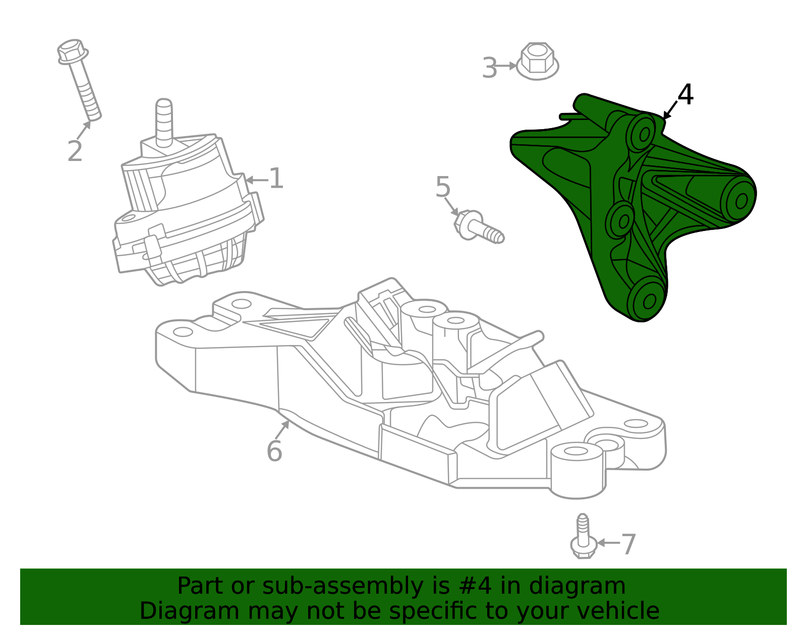 GM Engine Mount Bracket ? Secure Powertrain Support ? Part # 23411882 ...