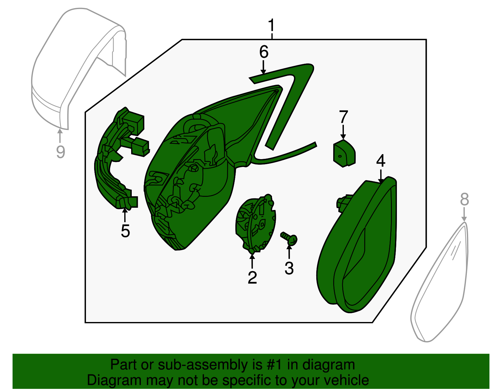 5C7-857-508-AG - Mirror Housing 2011-2018 Volkswagen Jetta | Wolfsburg ...