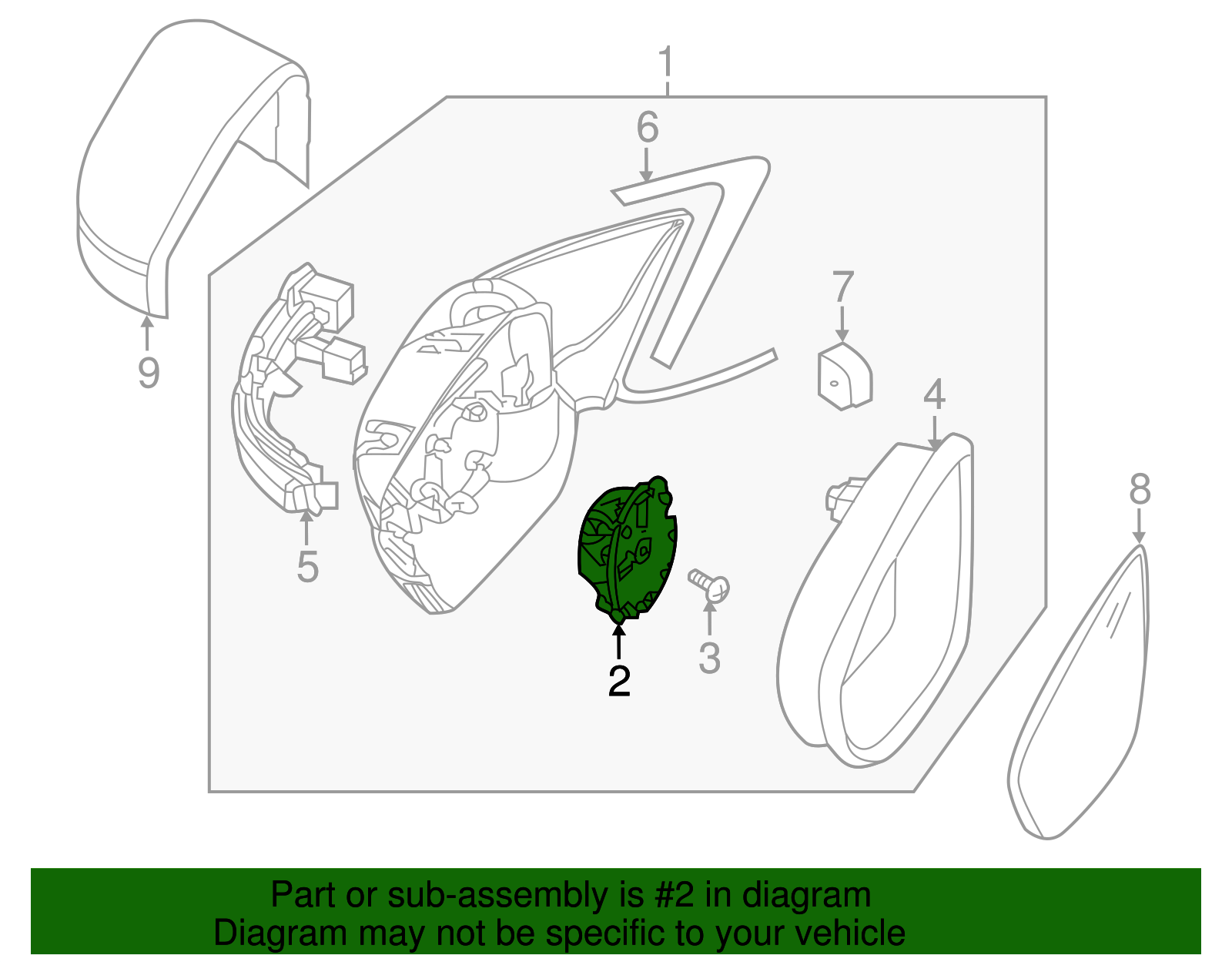 3D0-959-577-B - Door Mirror Drive Motor - 2011-2019 Volkswagen | World ...