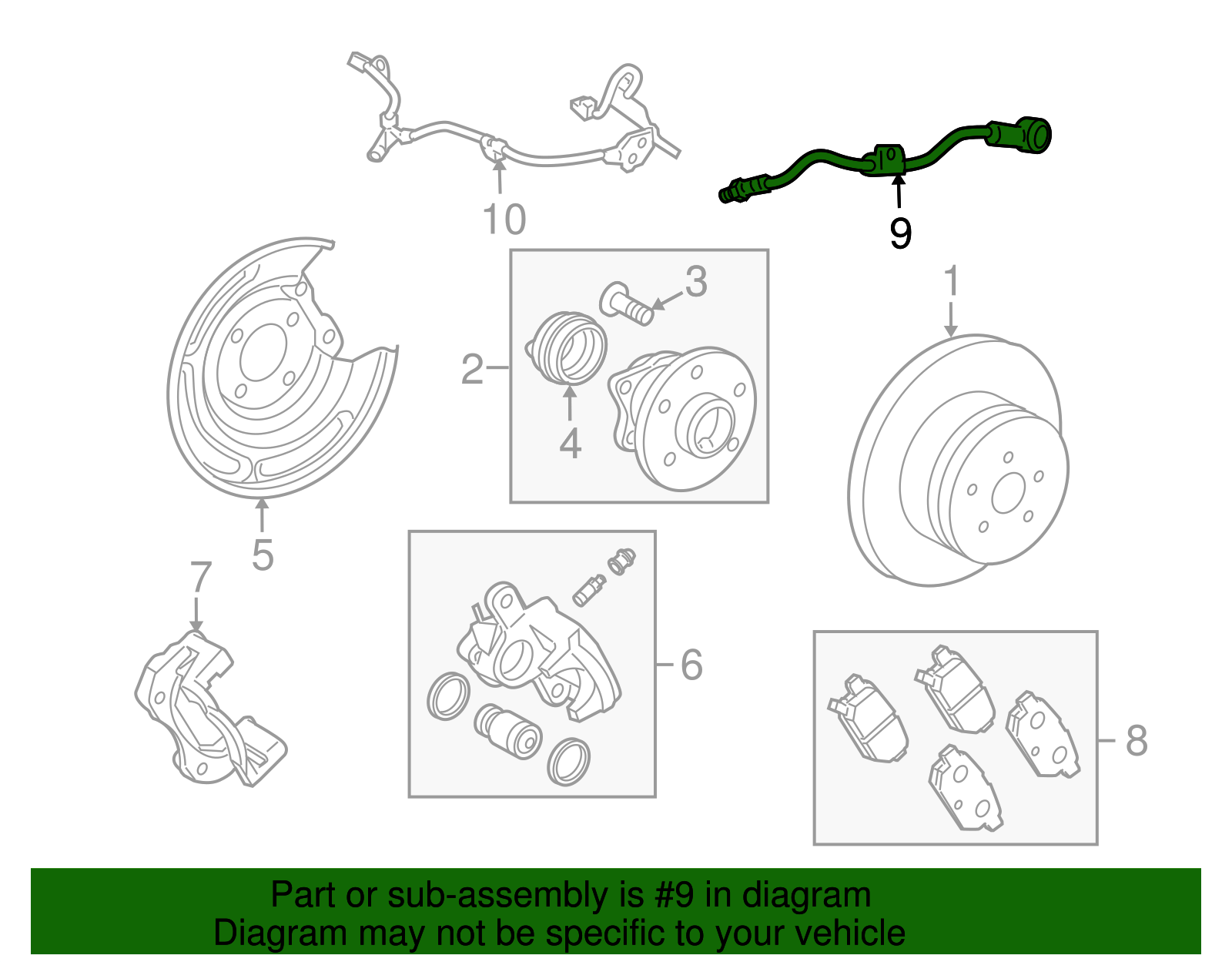 90947-A2024 - Brake Hose 2009-2013 Toyota | Longo Toyota Parts