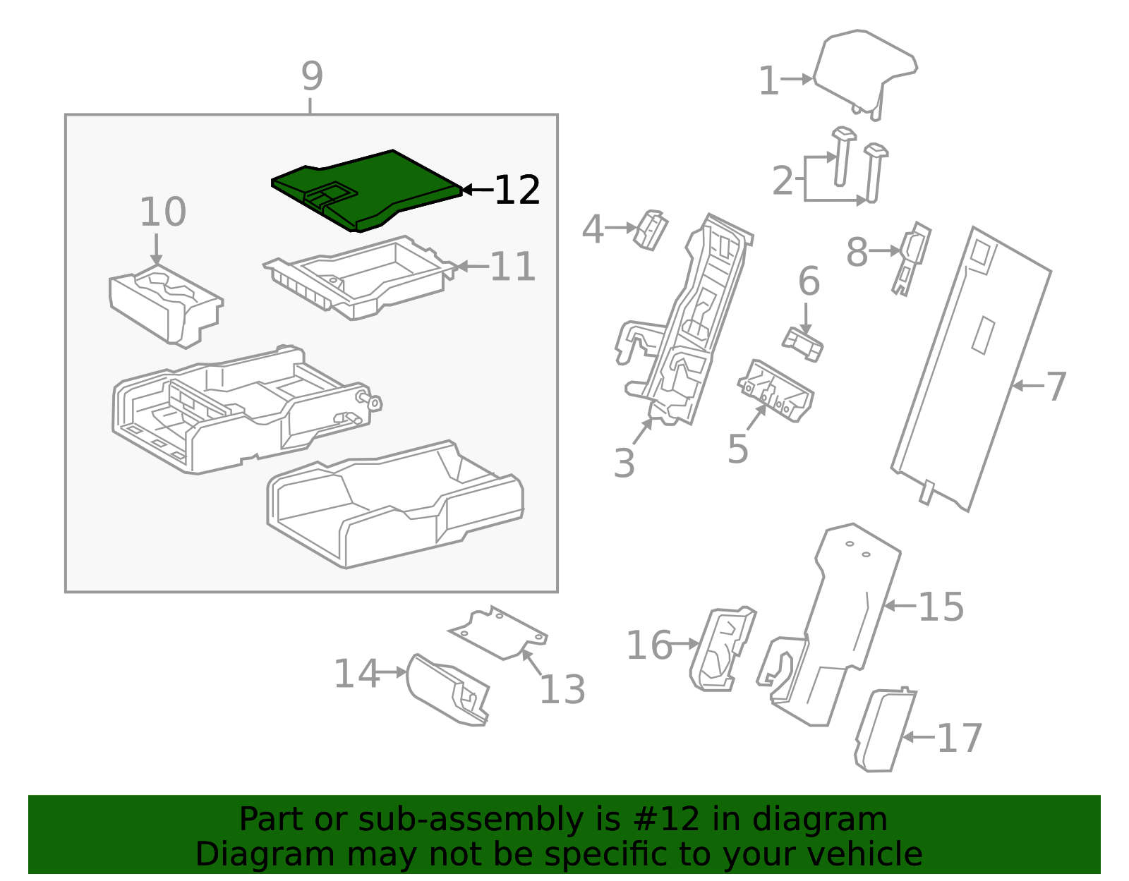2020-2022 Lexus Armrest Door 72805-0E100-C1 | OEM Parts Online