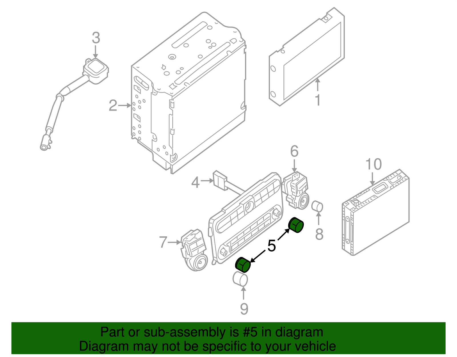 2008-2009 Nissan Pathfinder Display Switch Knob 28043-EA000 | Nissan ...