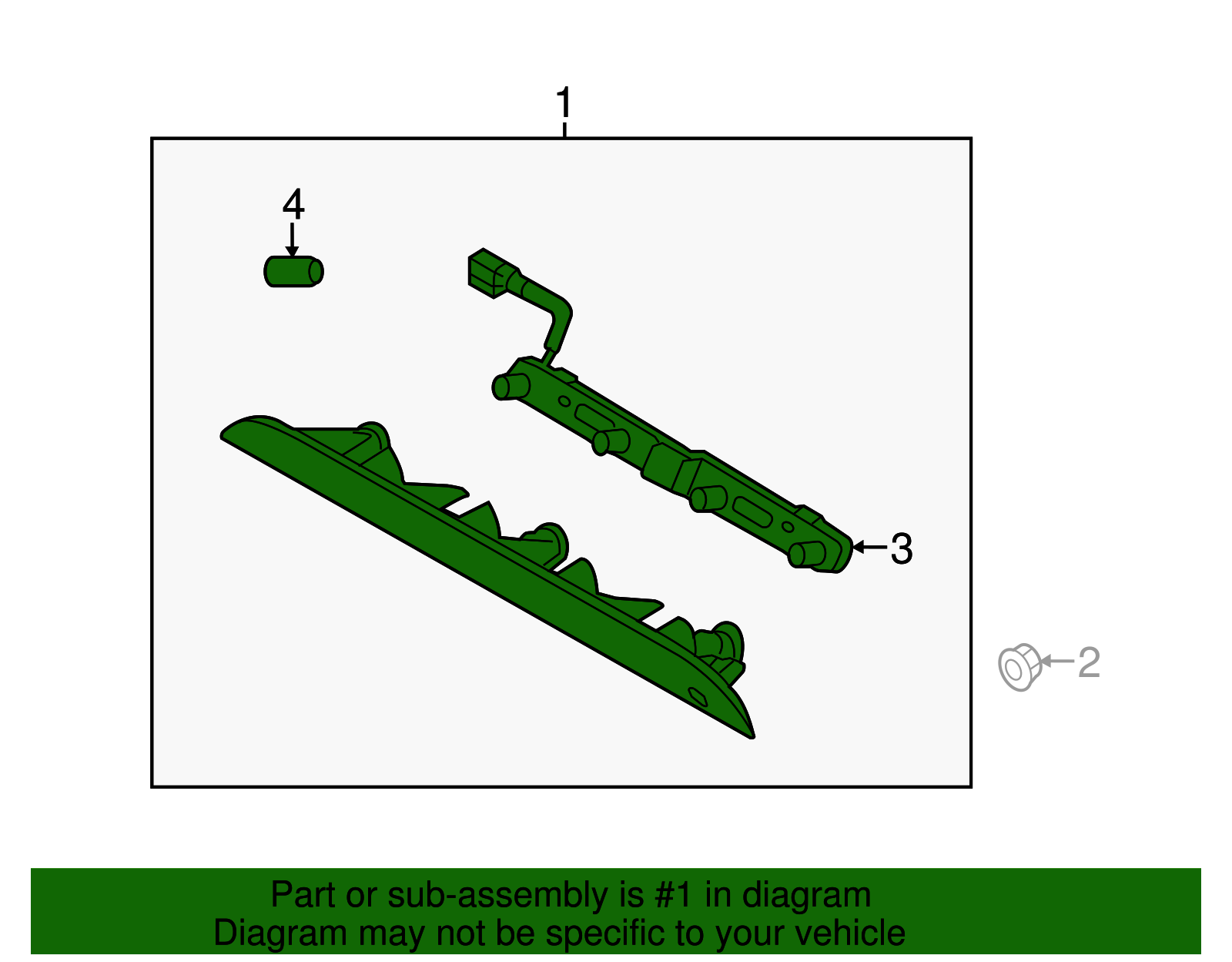 Hyundai - 92700-1R200 - High Mount Lamp - 2012-2017 Hyundai Accent ...