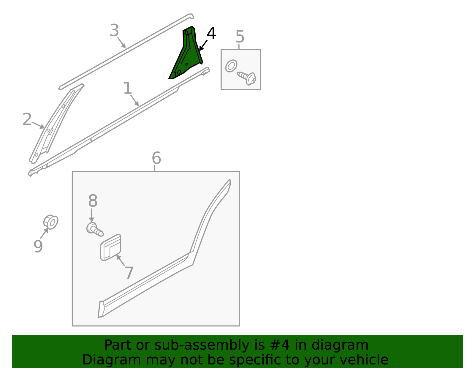 83270-S9000 - Corner Molding 2020-2025 Kia Telluride | Kia.Parts Store