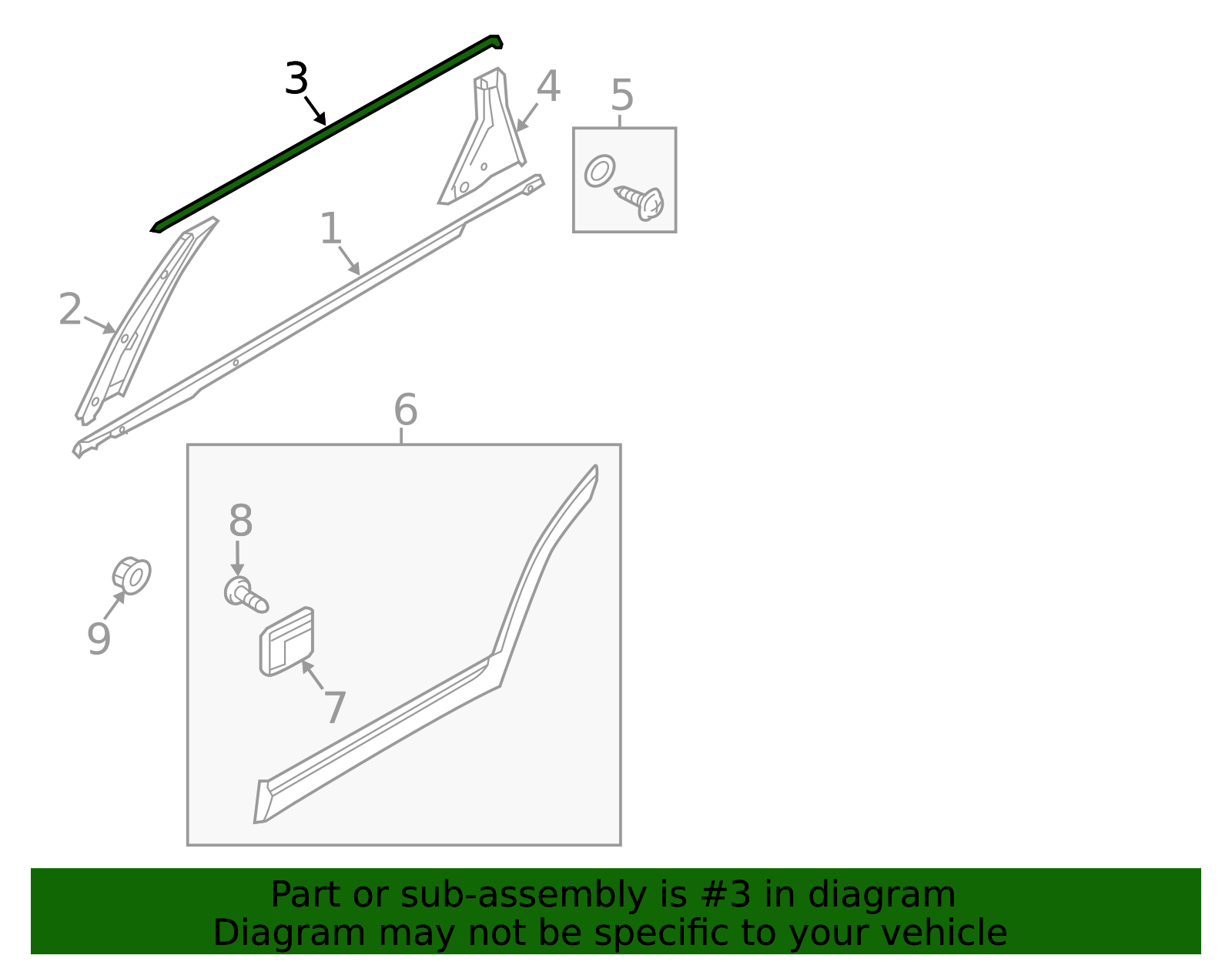 83860-S9500 - Frame Molding 2022-2025 Kia Telluride | Kia.Parts Store