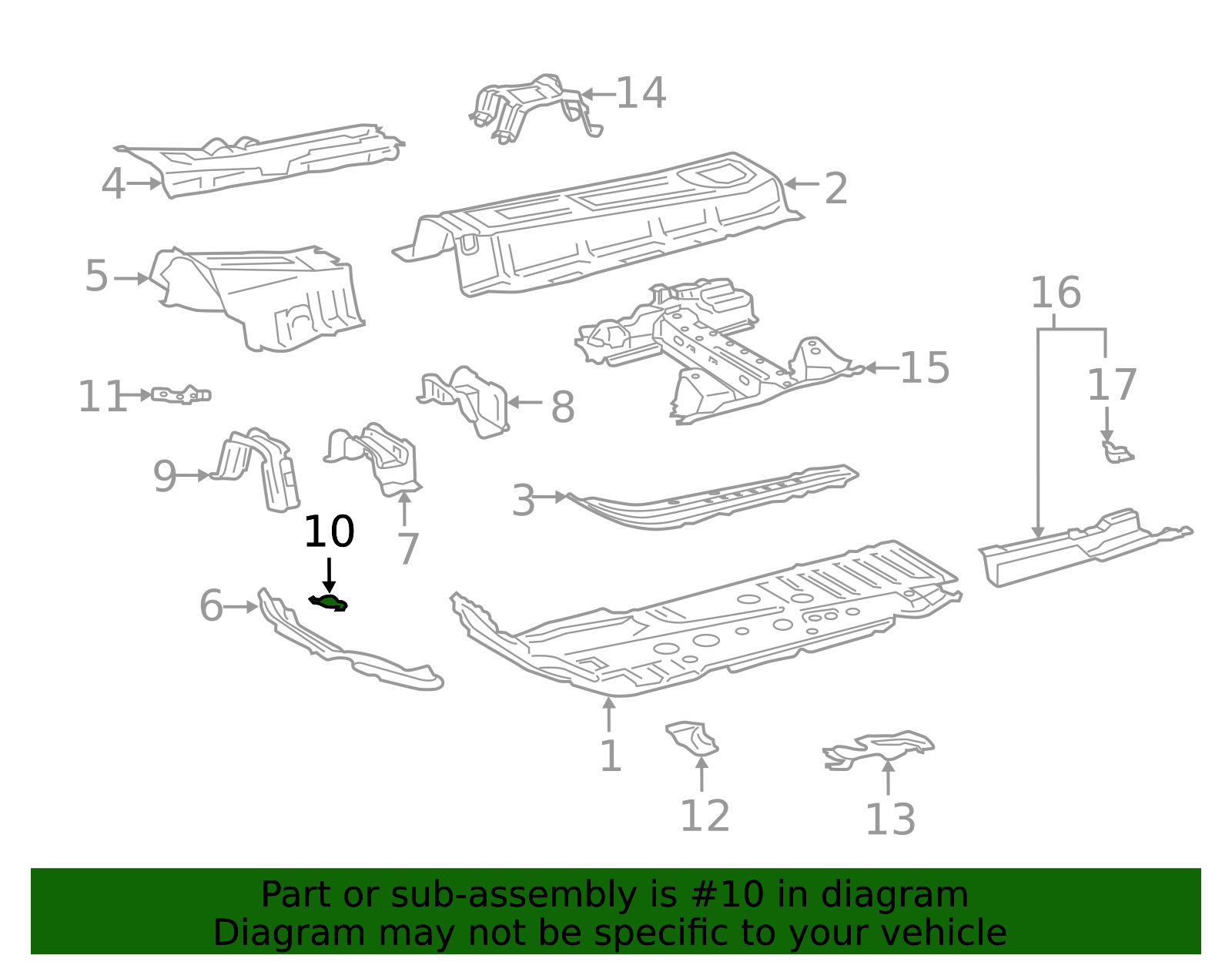 2019-2026 Toyota Floor Pan Bracket 55239-0R010 | Toyota Parts Center