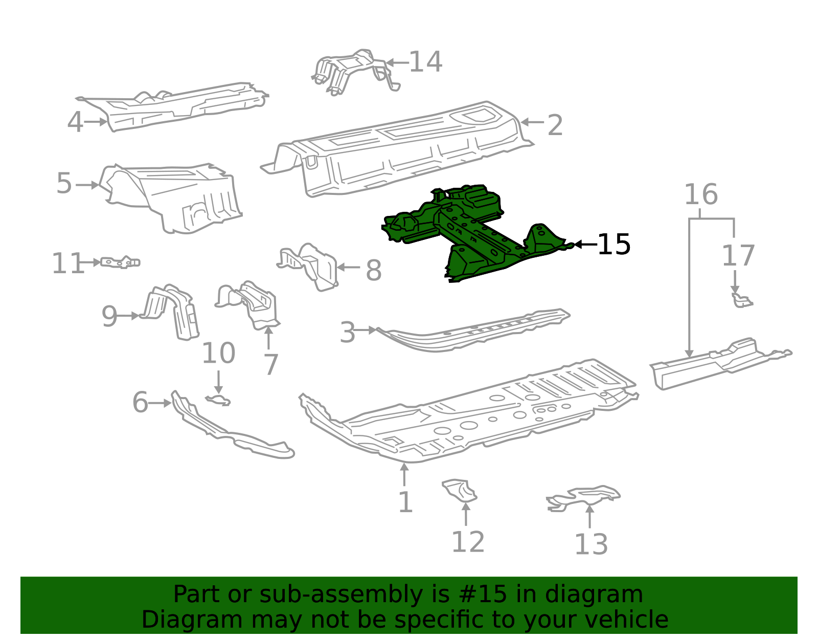 2019-2025 Toyota 2019-2024 Toyota - Cross-Member 57044-0R030 | Sparks Parts