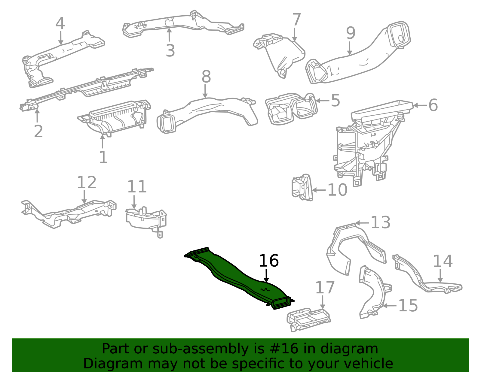58861-42060 - 2023-2024 Toyota bZ4X - Front Duct | Nucar Toyota Parts