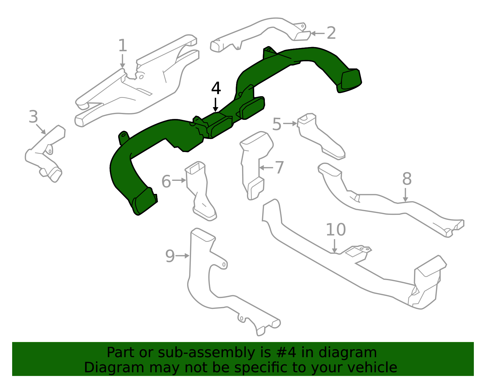 2014-2020 Nissan Rogue Center Duct 27860-6FL0A | QuirkParts