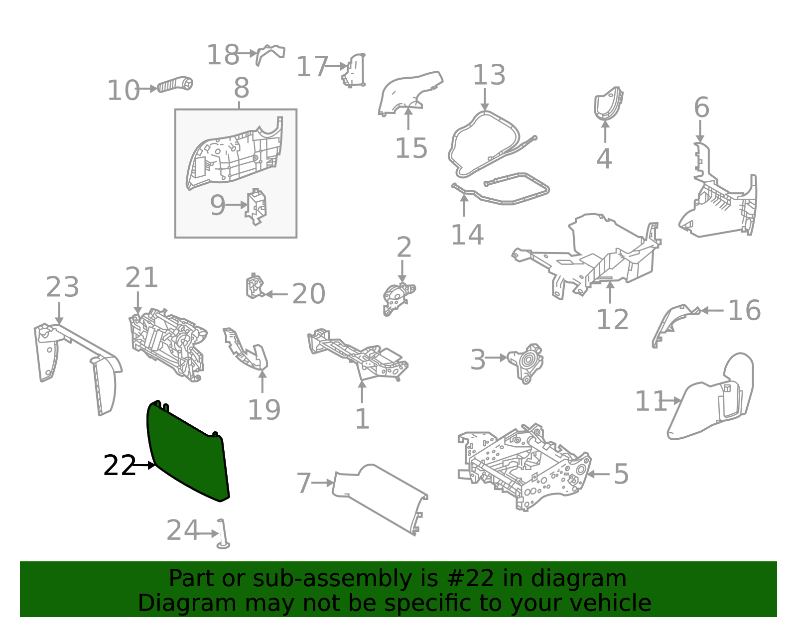 2021-2025 Toyota Sienna Pad Assembly 71033-08010-E1 | Toyota Parts Center