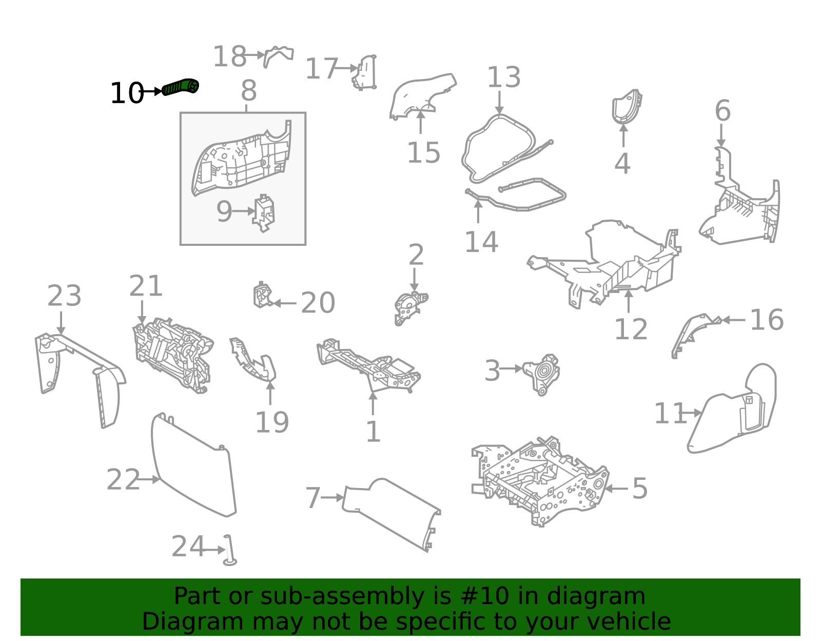 2021-2025 Toyota Sienna Recline Lever 72525-08050-C0 | MotorMotor