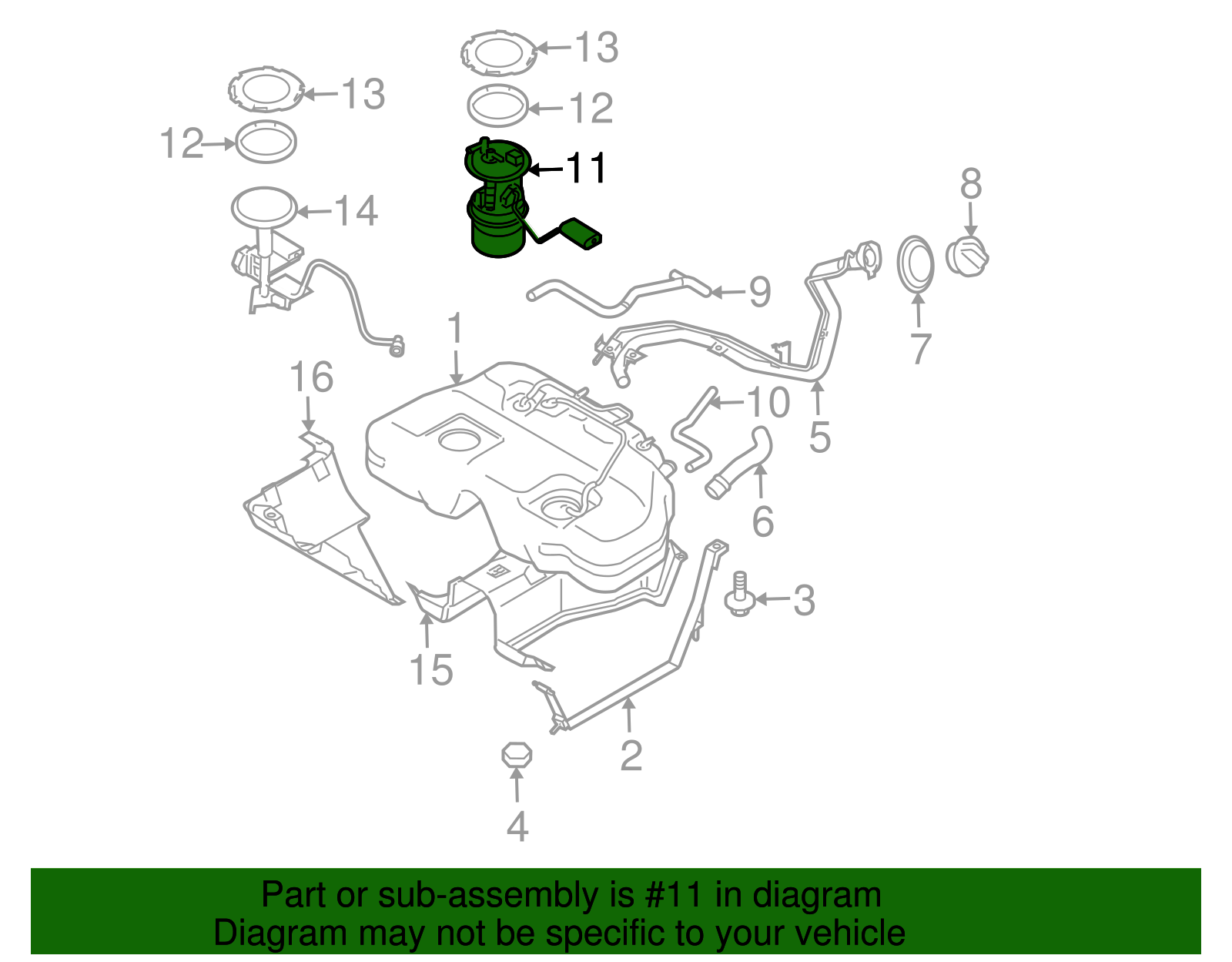 2003-2007 Nissan Murano Fuel Pump 17040-CA000 | Temecula Nissan Parts