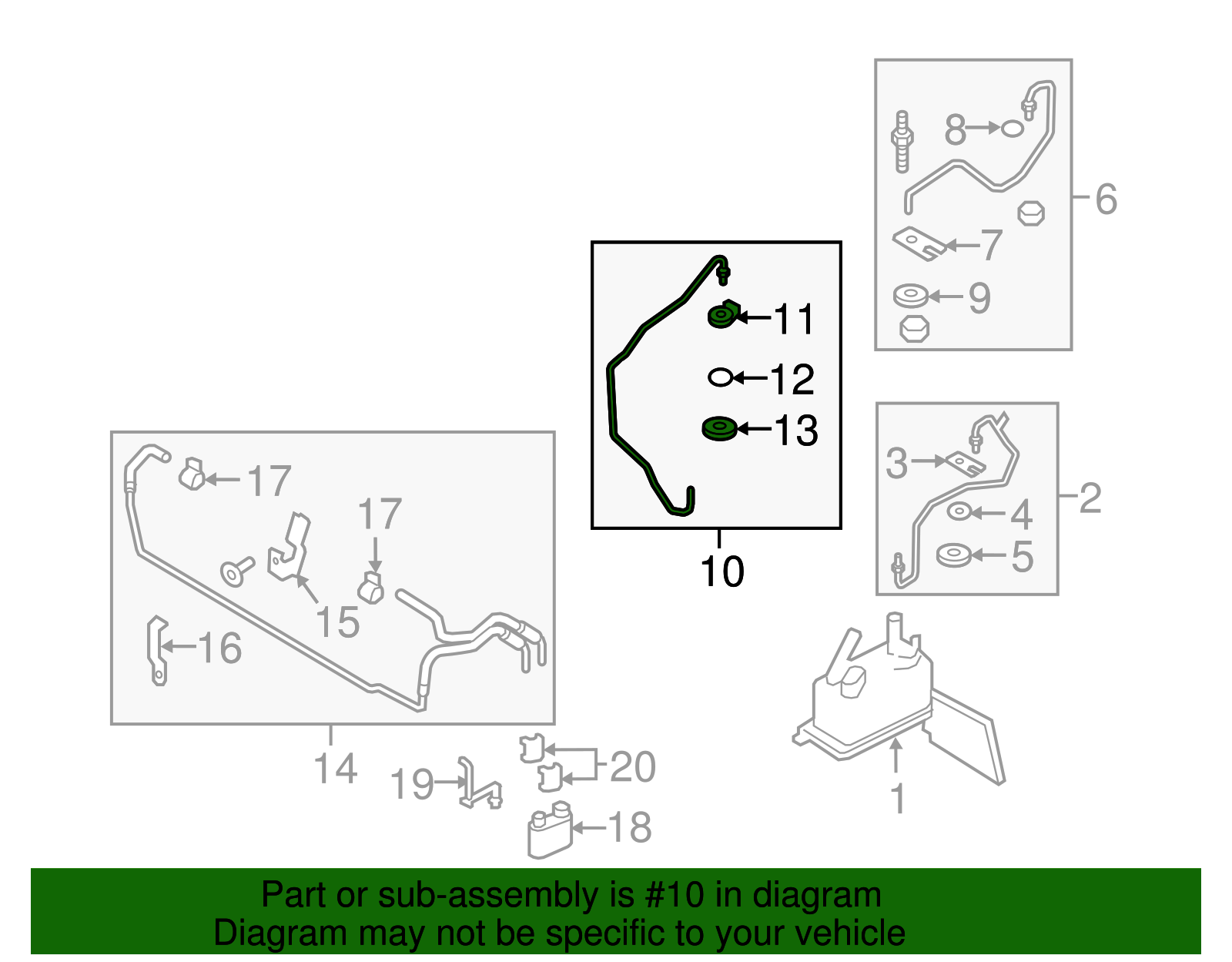2018 Ford Edge Automatic Transmission Oil Cooler Tube F2GZ-7R081-T ...