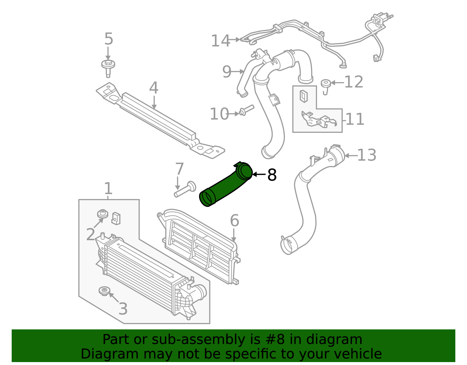 2021-2025 Ford Inter-Cooler Hose MB3Z-6C646-C | OEM Parts Online
