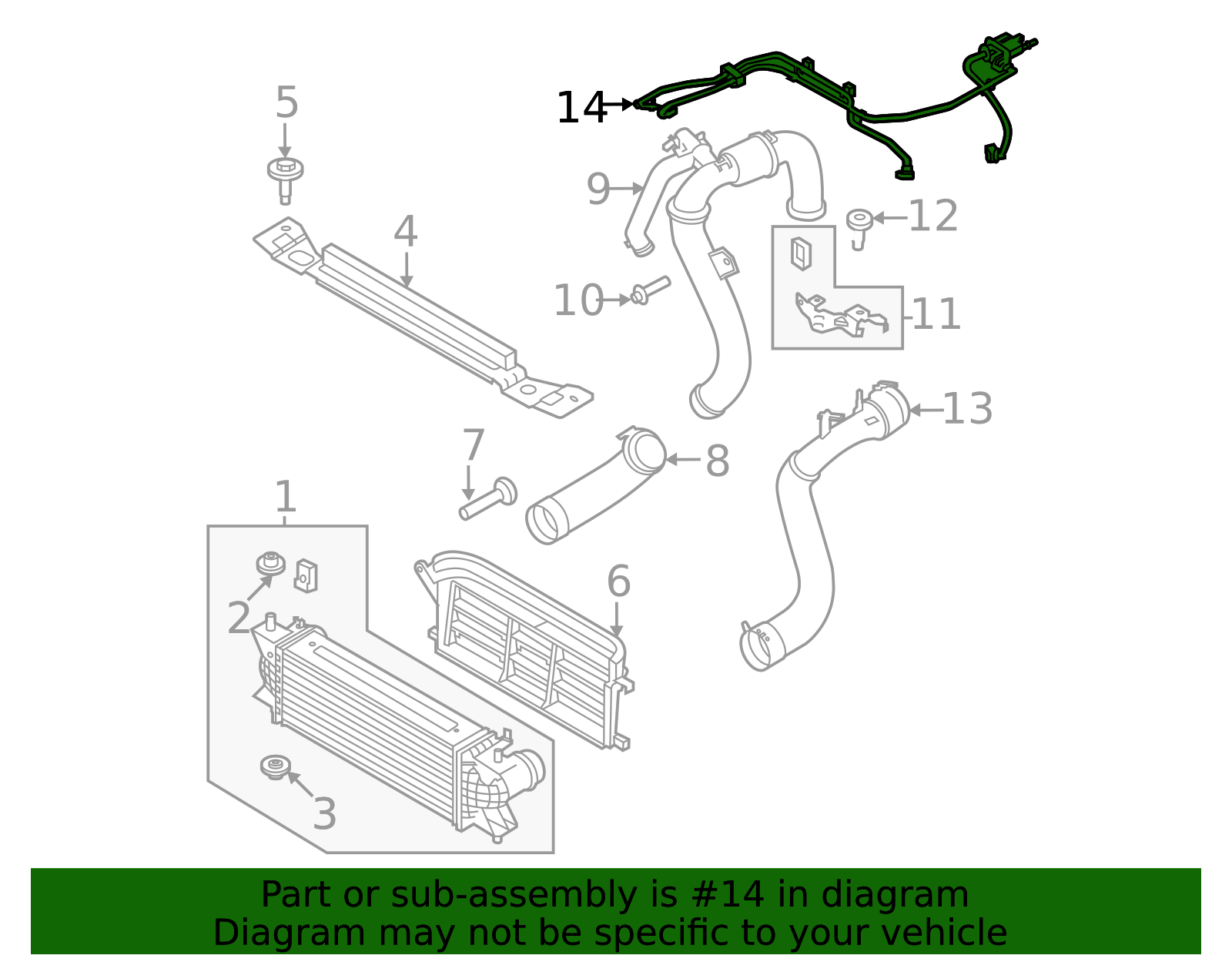 2021-2025 Ford Bronco | Vapor Hose | MB3Z-9D289-G | Walls' Ford Parts