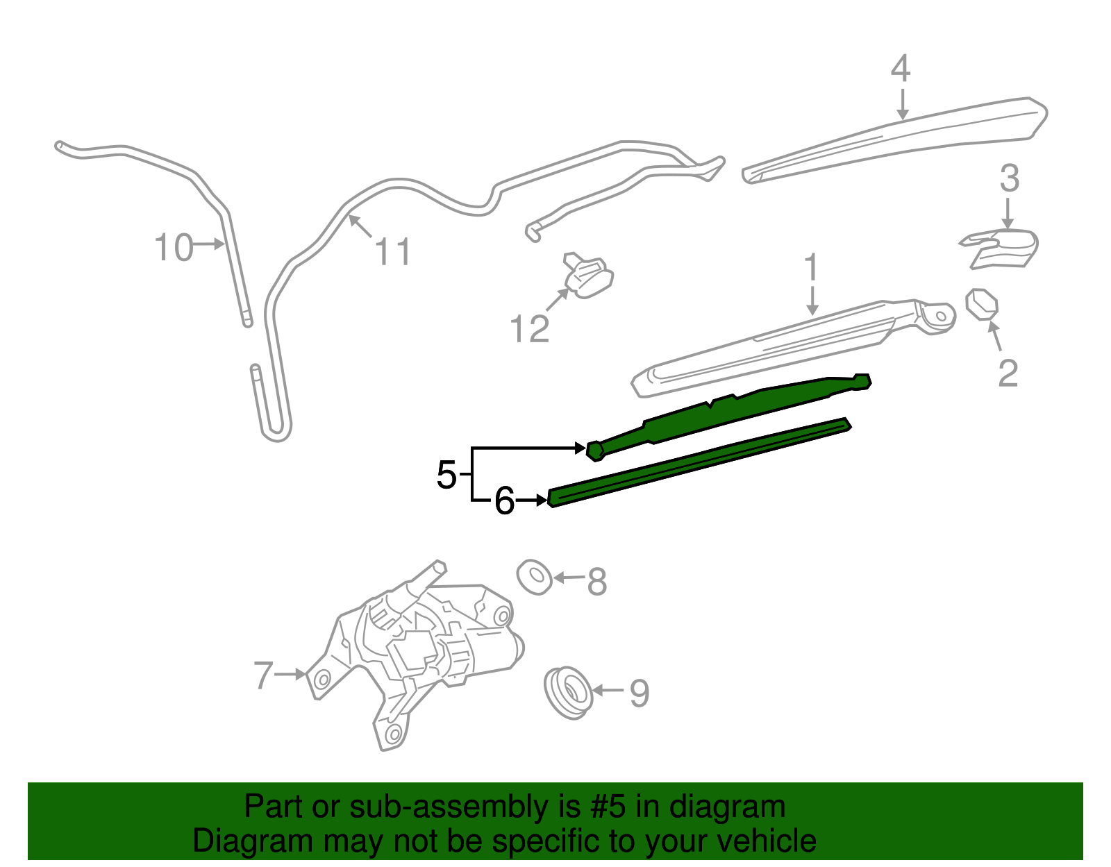 2010-2017 GM Wiper Blade 19432589 | Payne Weslaco Motors GMC Parts