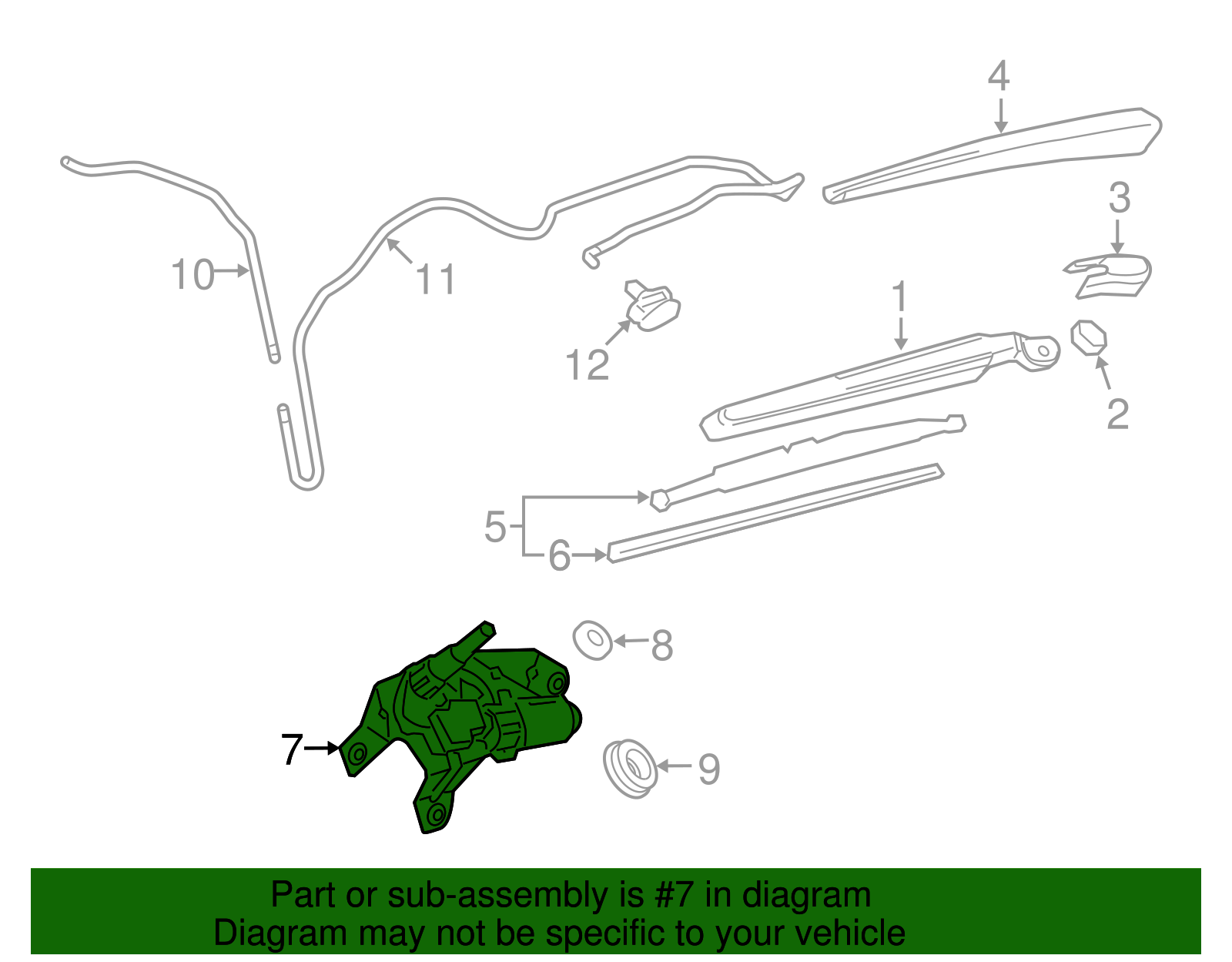 2010-2017 GM Rear Window Wiper Motor 25788749 | Capital Chevy Parts