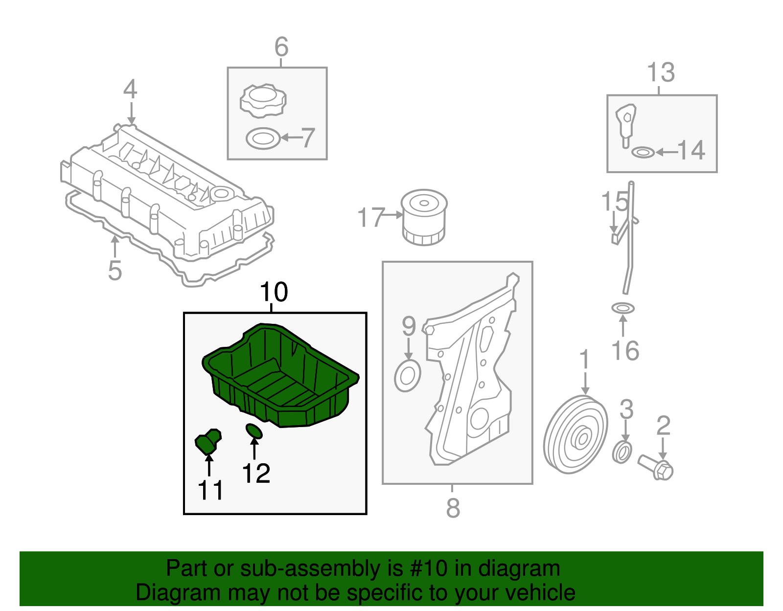2006-2021 Hyundai Oil Pan 21510-2G500 | OEM Parts Online