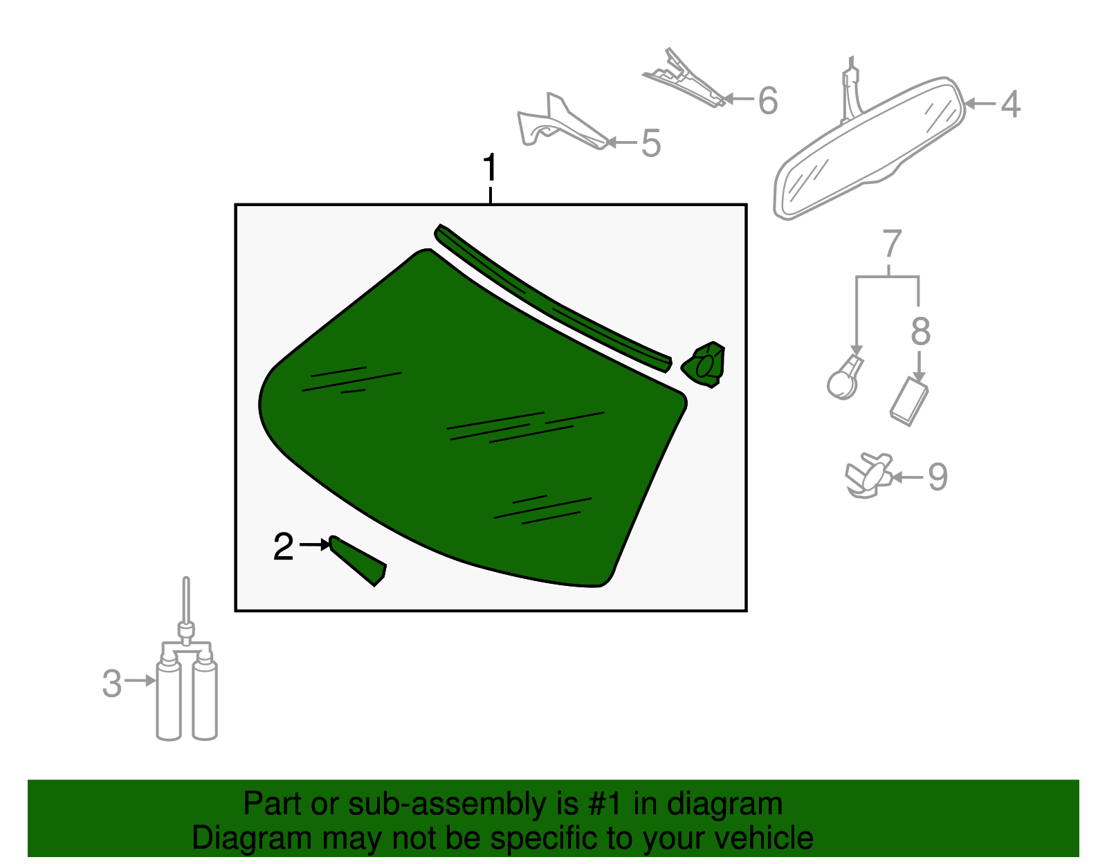 2011-2015 Audi R8 Windshield 427-845-099-E-NVB | Audi USA Parts