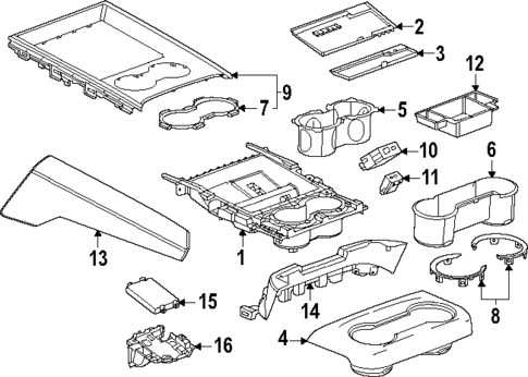 Center Console for 2025 Chevrolet Tahoe | GMPartsDirect.com