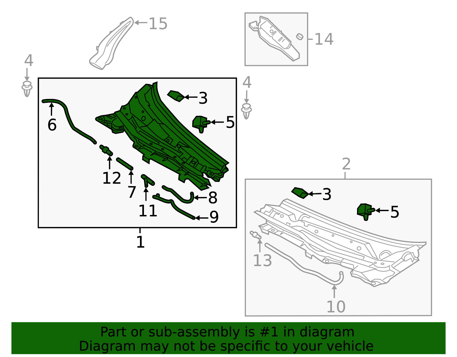 2018-2021 Mazda 6 Cowl Grille - Passenger Side (RH) GBEF-50-7R0 ...