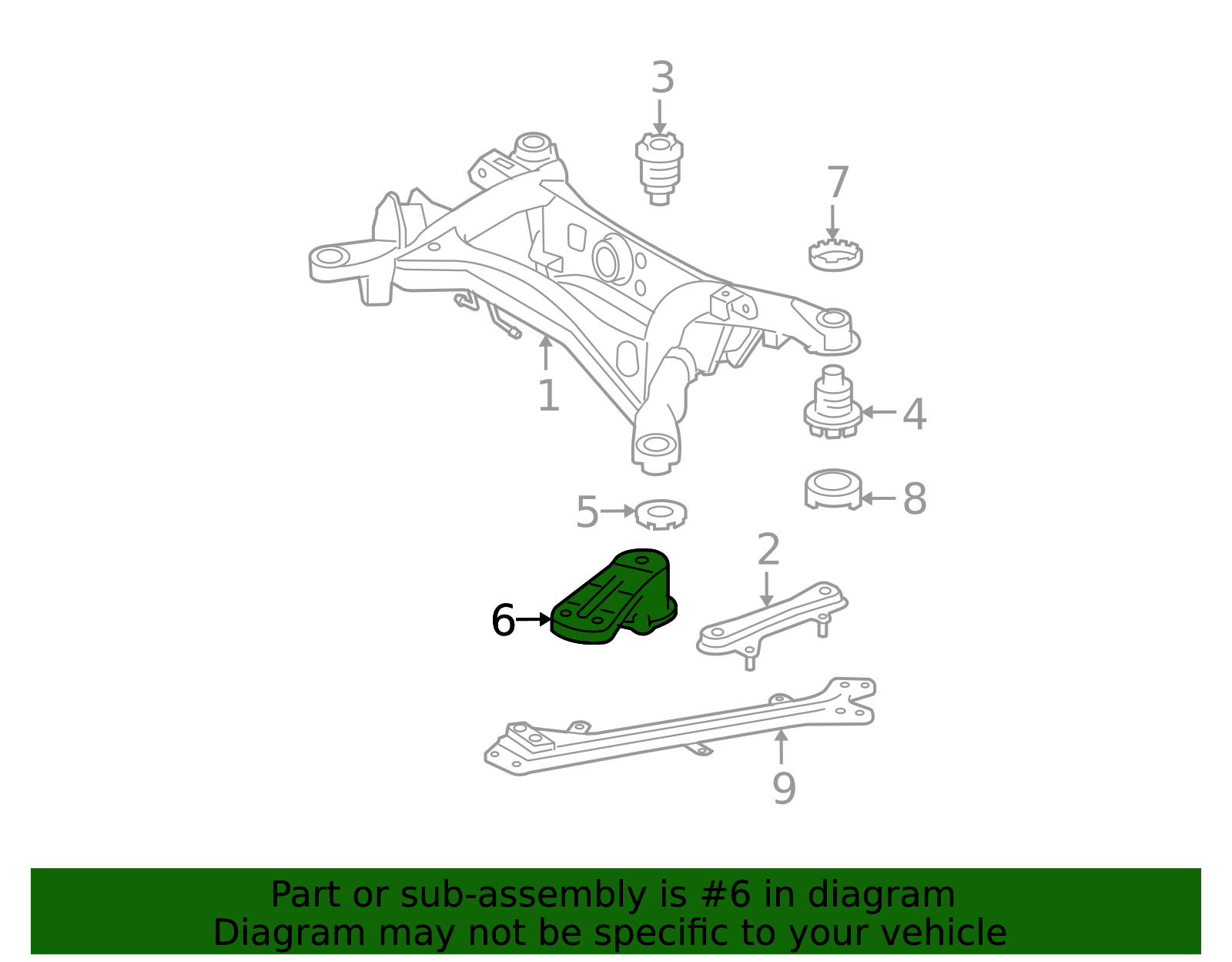 52204-53020 - High-Quality Suspension Crossmember Stop for 2006-2008 ...